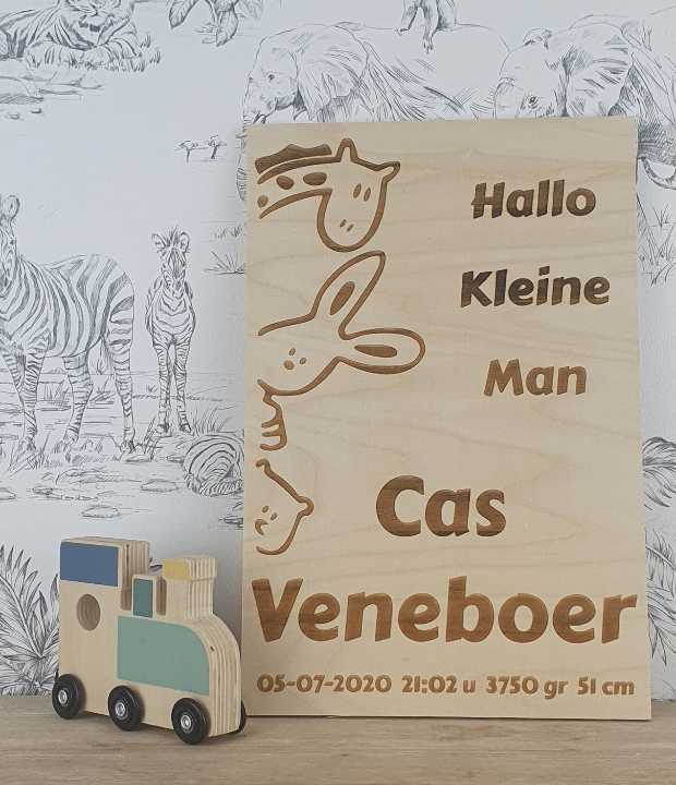 Graveren van producten - Geboorteposter - Twindesignhop